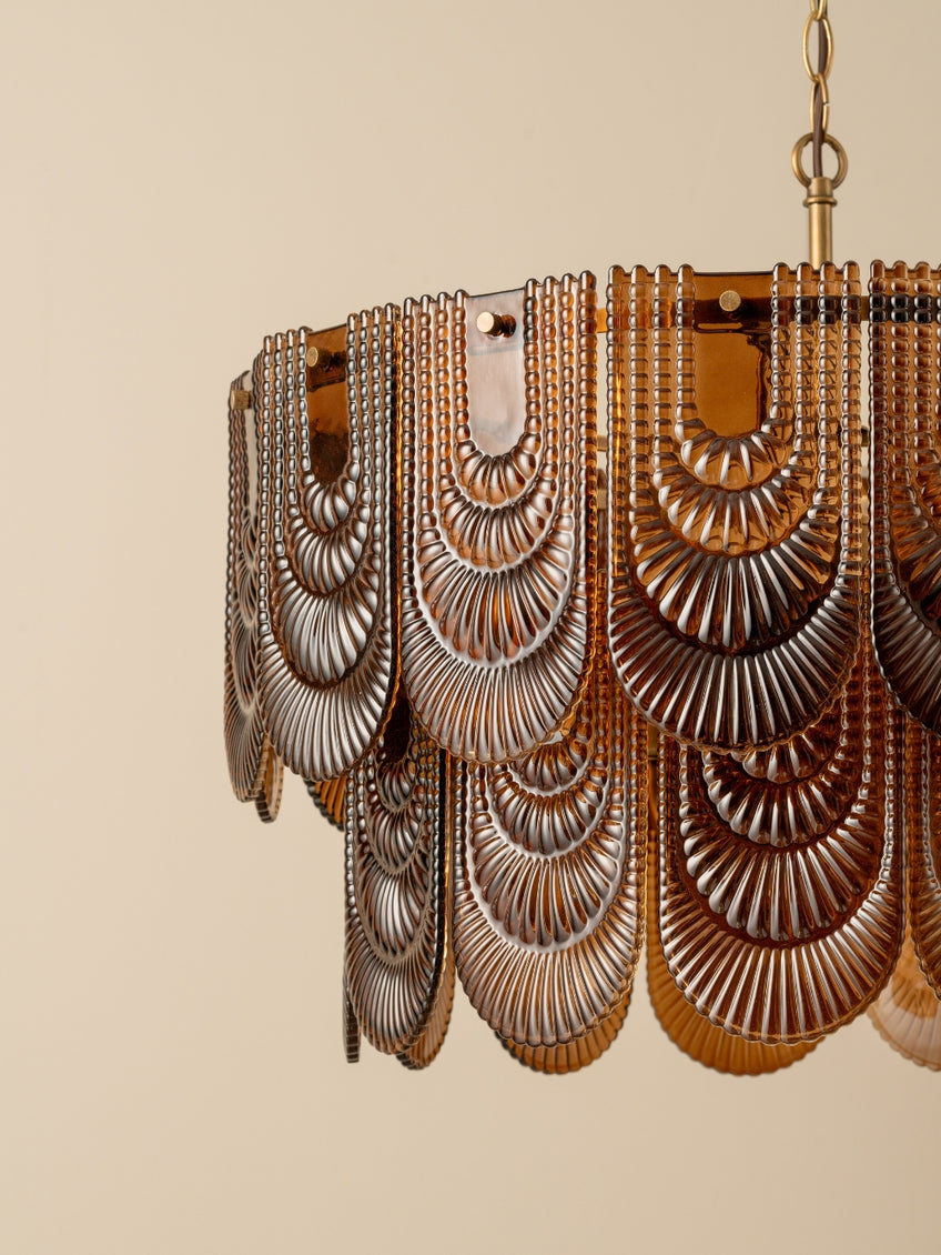 Selmes - smoked amber chandelier