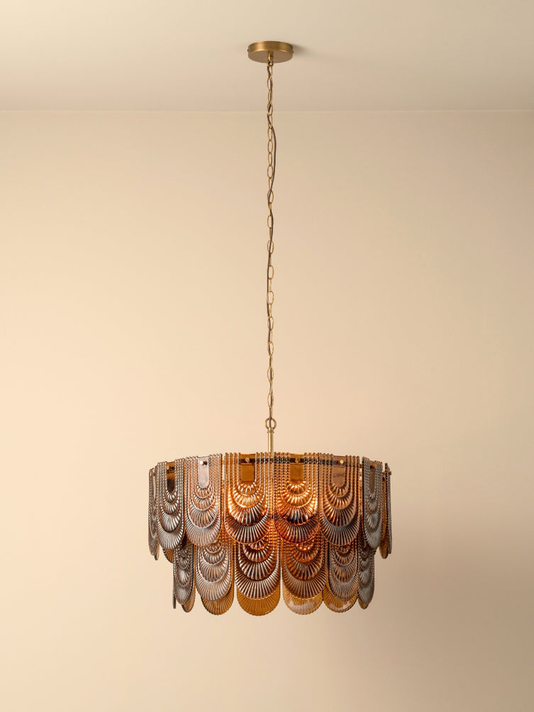 Selmes - smoked amber chandelier