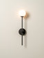 Chelso - matt black and opal wall light | Lights and Lamps