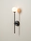 Chelso - matt black and opal wall light | Lights and Lamps