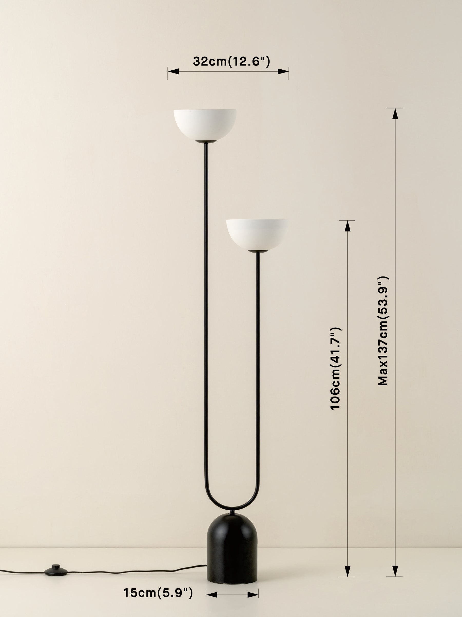 Ruzo - bronze and porcelain floor lamp