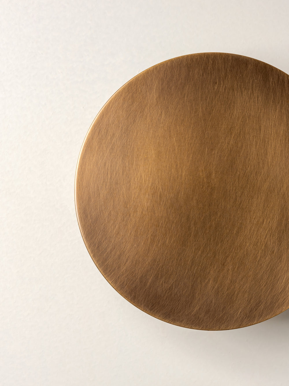 Santi - LED adjustable aged brass disc wall light