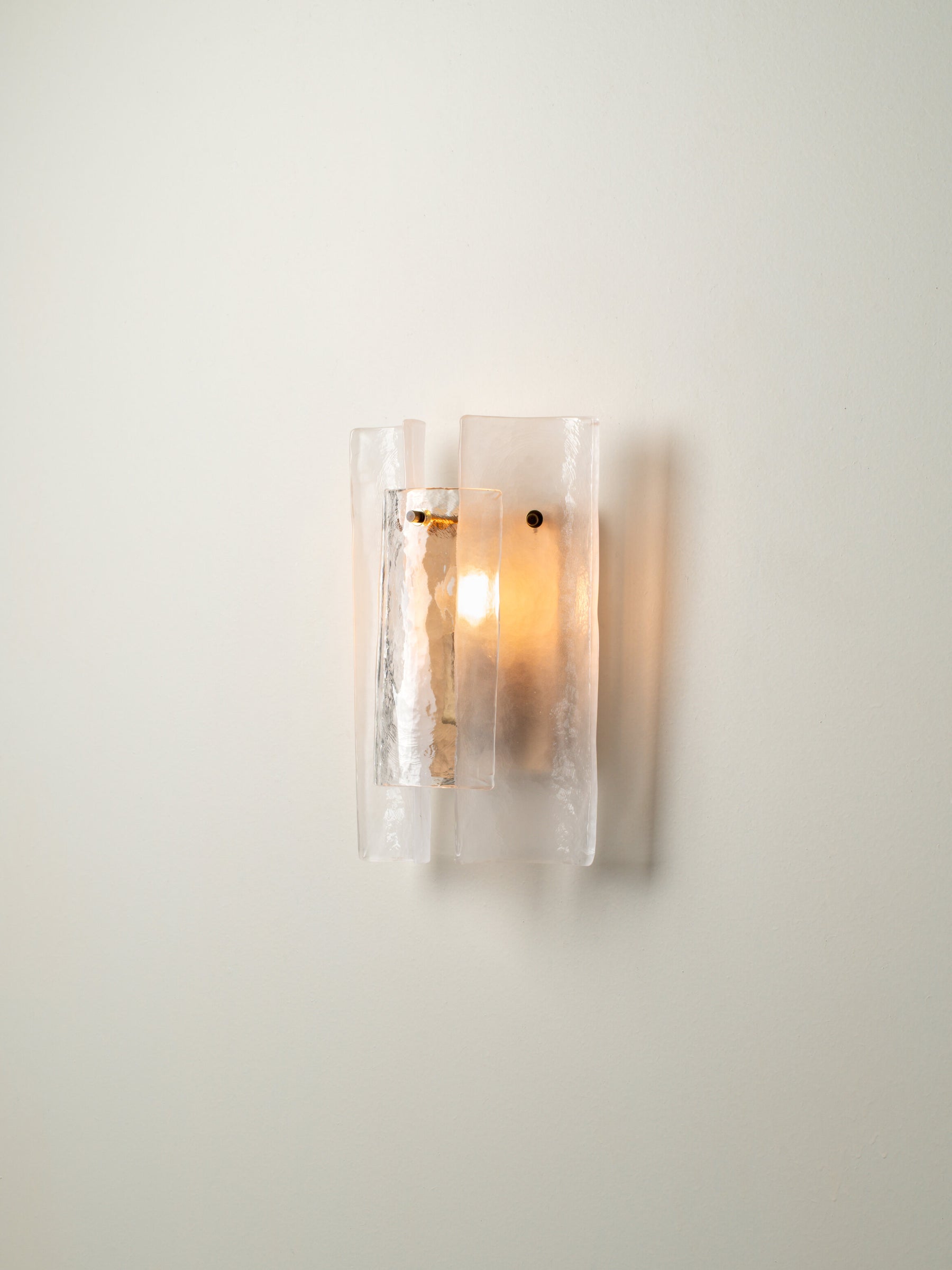 Pazo - layered textured glass wall light