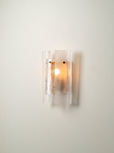 Pazo - layered textured glass wall light