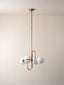 Decora - 4 light aged brass and opal pendant