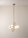 Decora - 4 light aged brass and opal pendant