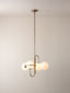 Decora - 4 light aged brass and opal pendant
