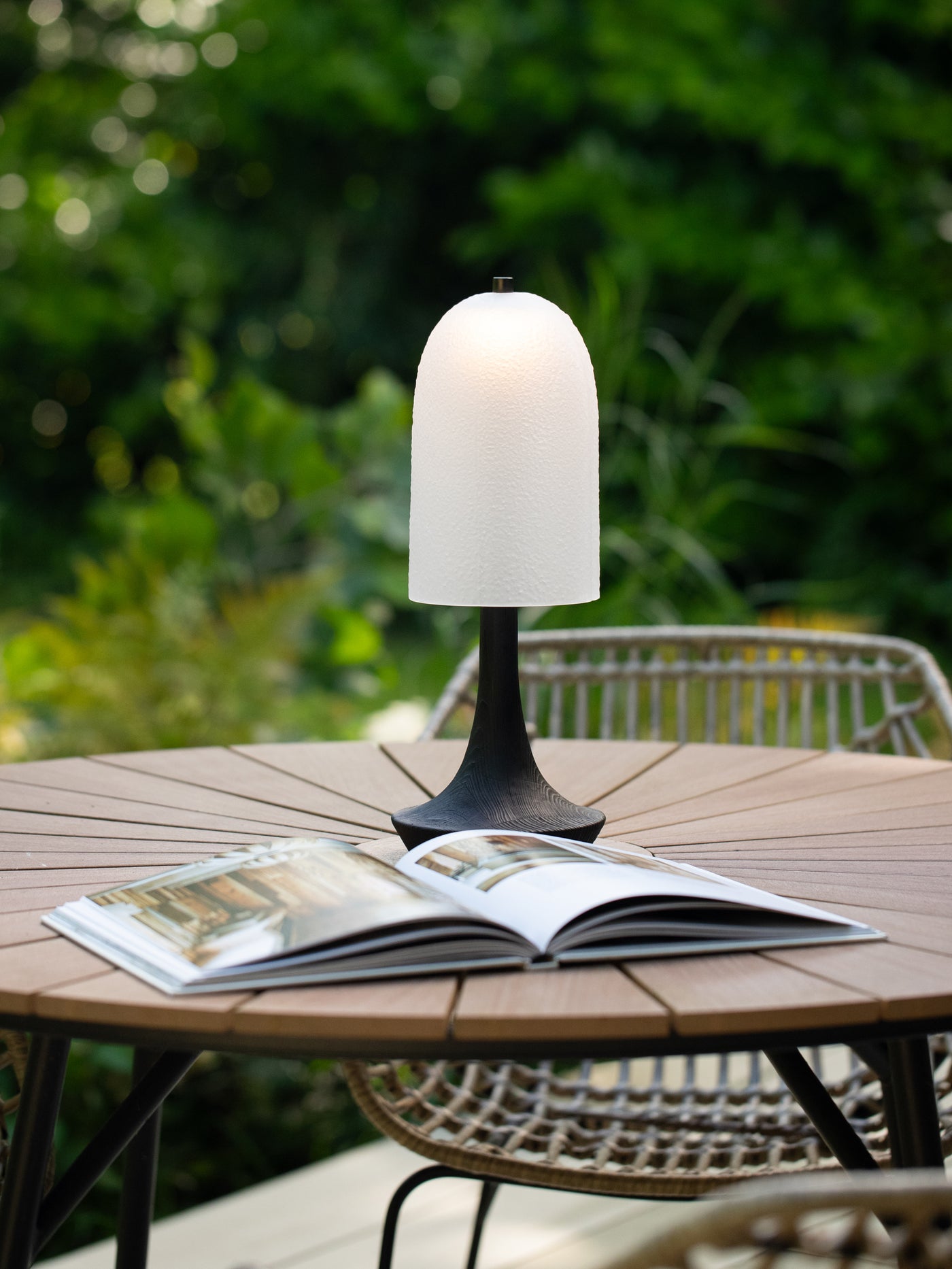 lights&lamps | Ember - charred wood rechargeable table lamp