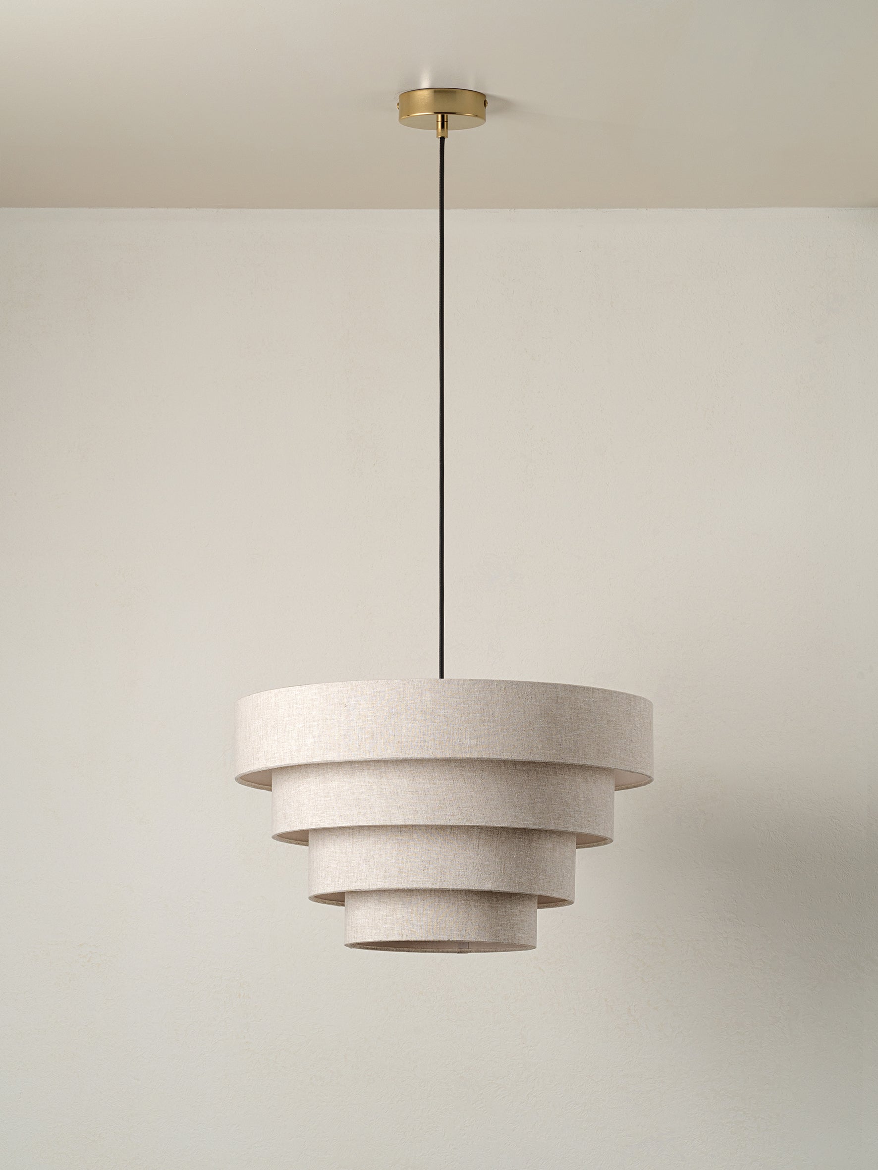 Fia Tiered Linen Lampshade Online | lights&lamps