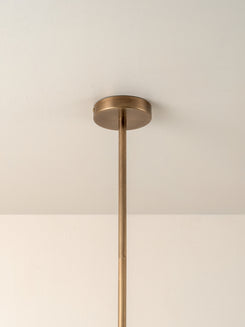 Buy Perry - 6 light aged brass and opal pendant by lights&lamps