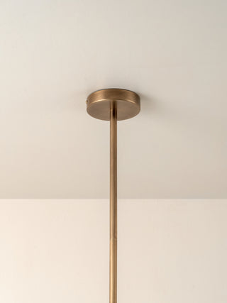 Buy Perry - 6 light aged brass and opal pendant by lights&lamps