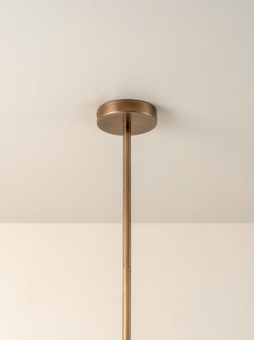 Buy Perry - 6 light aged brass and opal pendant by lights&lamps