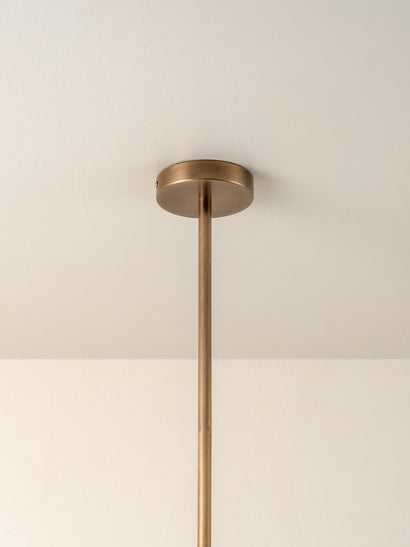 Buy Perry - 6 light aged brass and opal pendant by lights&lamps
