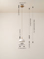 Buy Porsa - 1 light aged brass and warm white porcelain pendant by ...