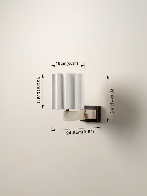 Viotti - Calacatta Viola marble and linen wall light