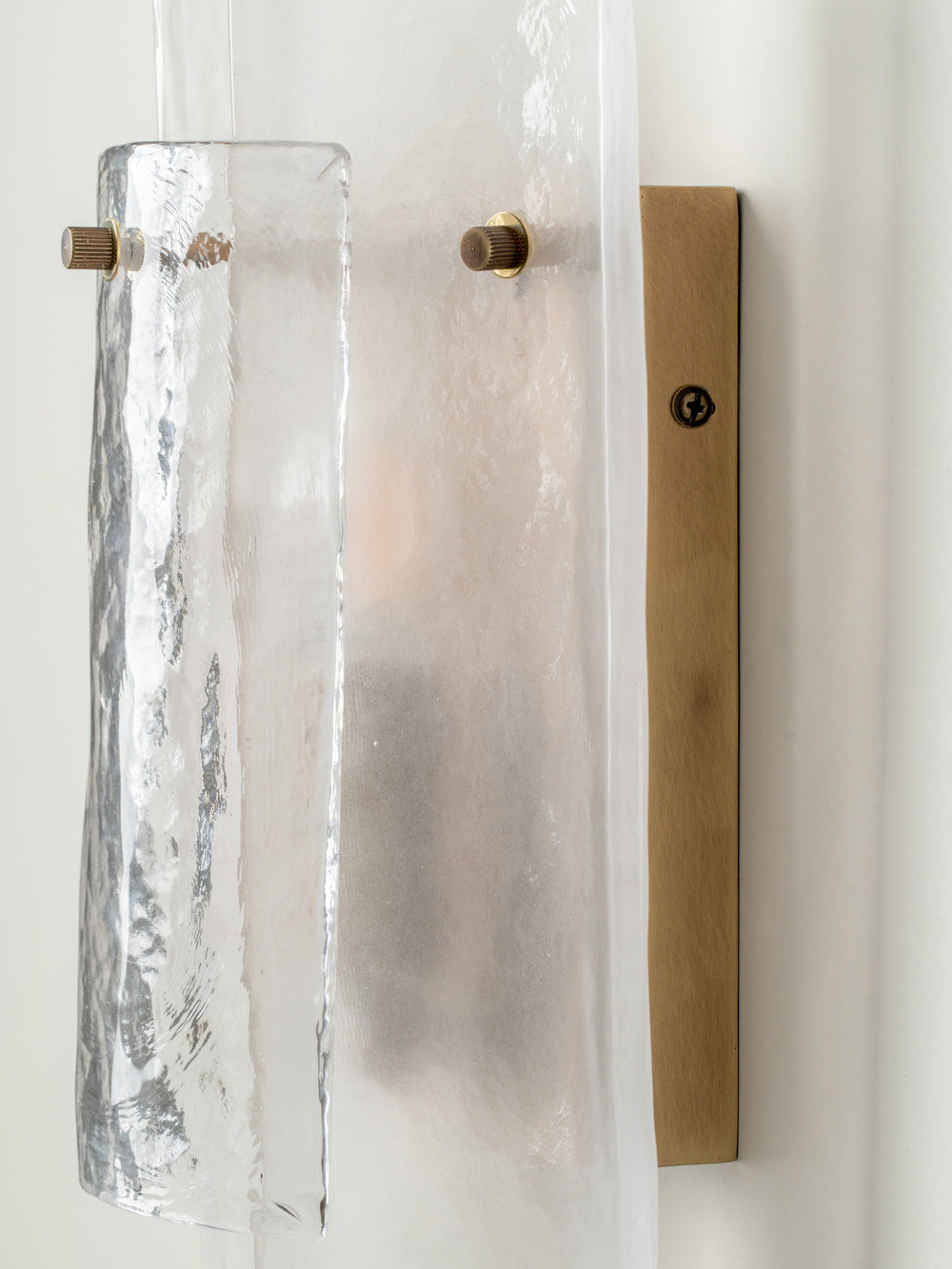 Pazo - layered textured glass wall light
