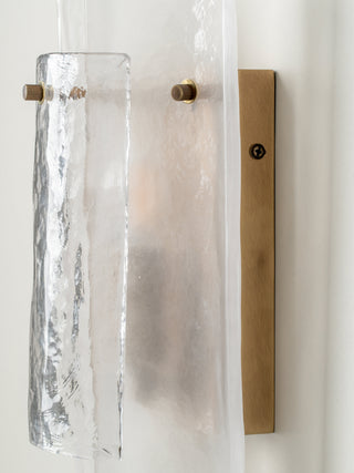 Pazo - layered textured glass wall light
