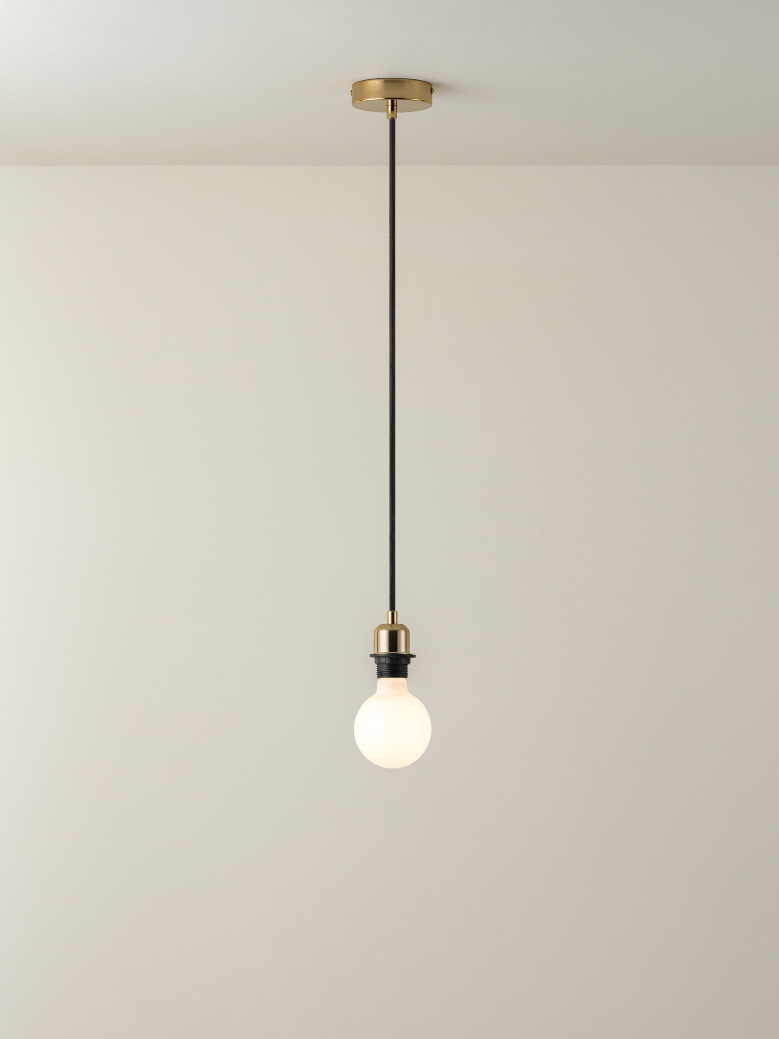 Capel - brushed brass drop cap lampholder kit | Lights & Lamps