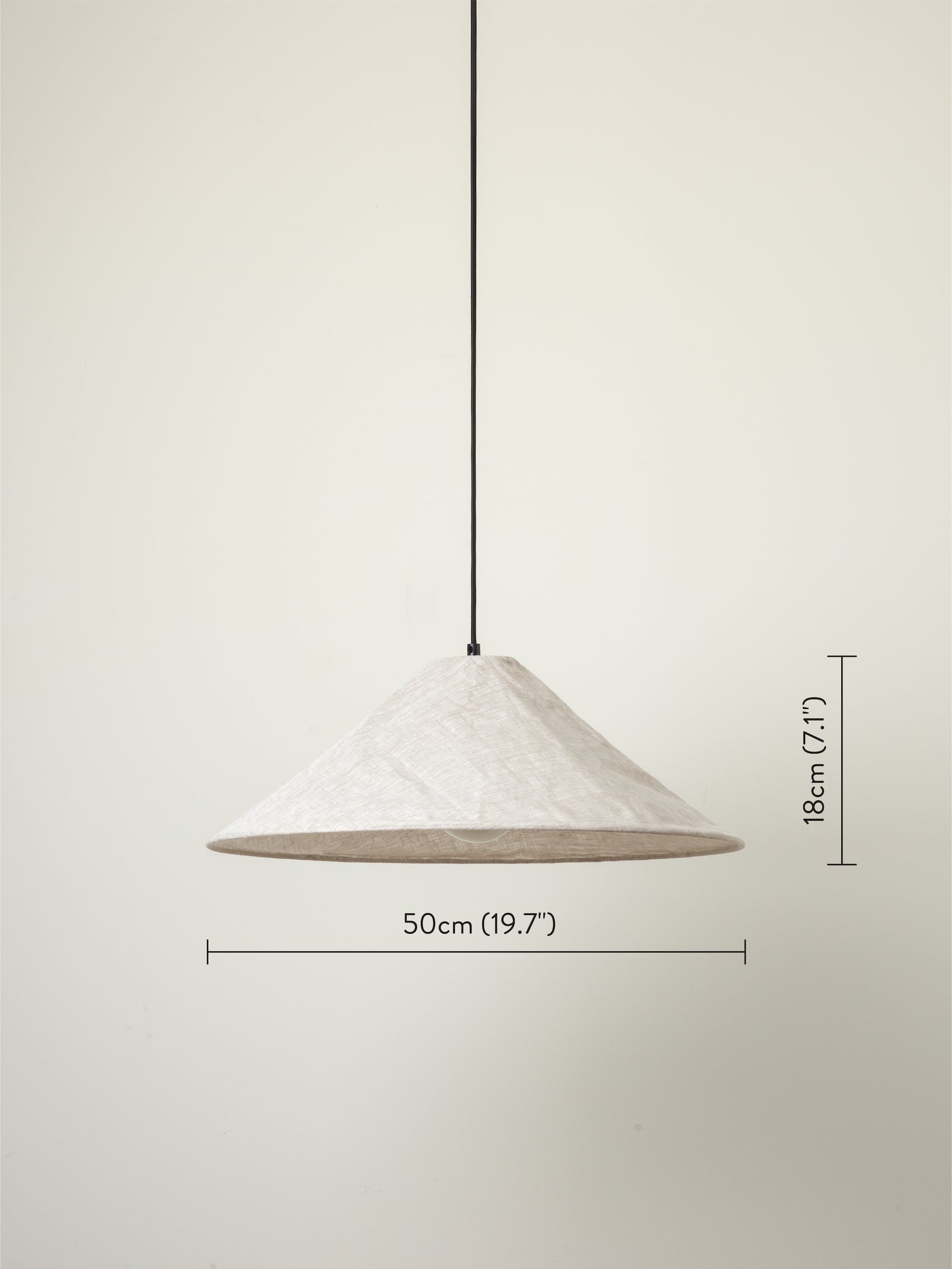 Siya - collapsible large linen shade | Lights & Lamps